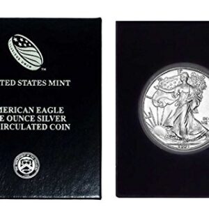 1991 - U.S. Silver Eagle in Plastic Air Tite in Magnet Close Black Gift Box - Gem Brilliant Uncirculated Dollar Uncirculated US Mint