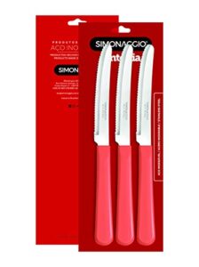 simonaggio sintonia 3 piece table knife, one size, red