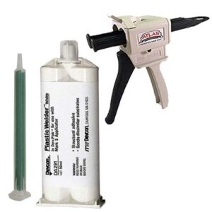 devcon plastic welder white da291 - high-strength toughened mma adhesive - 50ml/1.7oz dispensing kit