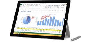 microsoft surface pro 3 tablet (12-inch, 64 gb, intel core i3, windows 10) (renewed)