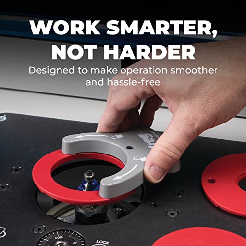 Kreg PRS5000 Precision Router Lift - Router Table Lift System - Durable Router Plate Insert - Router Table Plate Insert - For Quick, Accurate, Reliable & Repeatable Setups