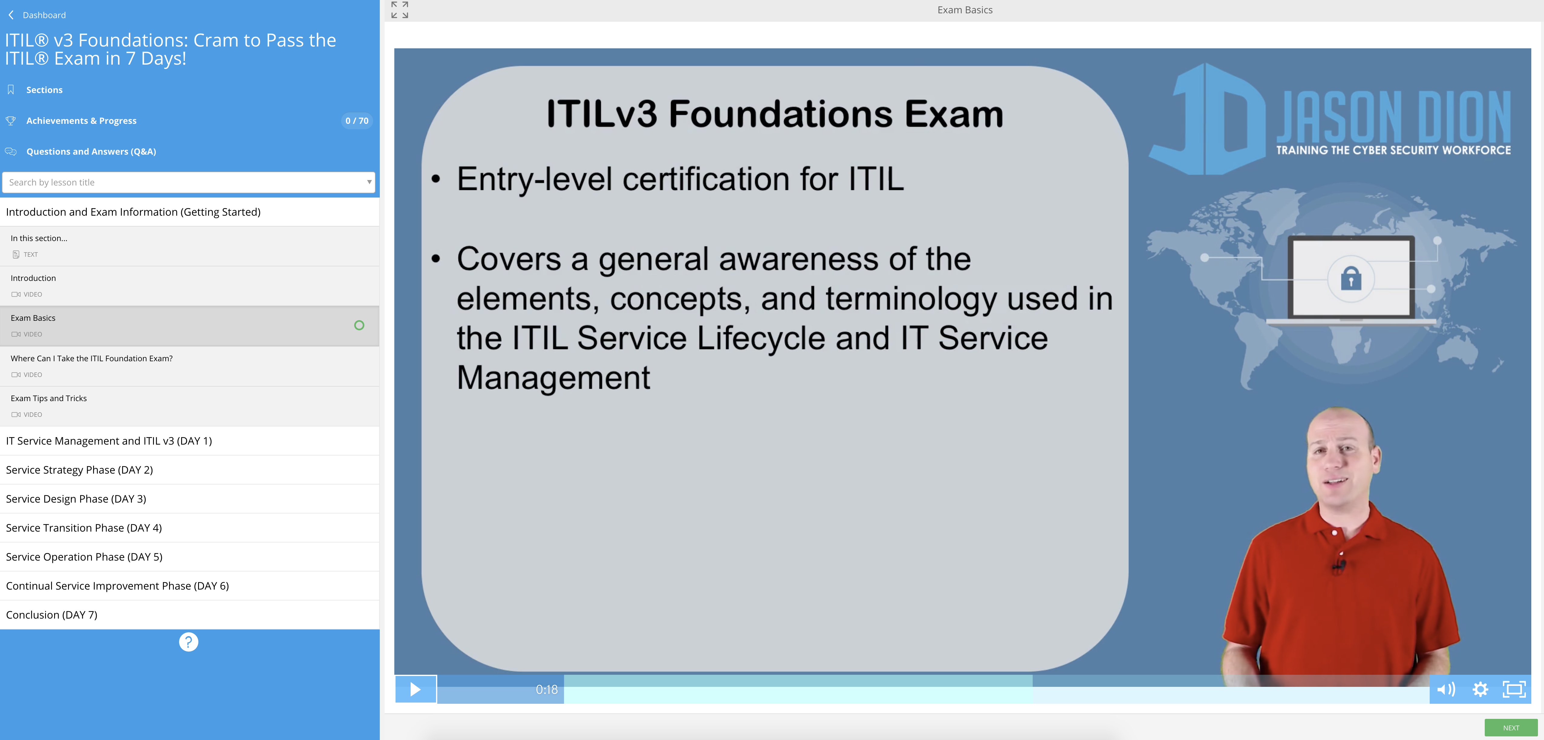 ITIL v3 Foundations Video Training Course (Cram to Pass) [Online Code]