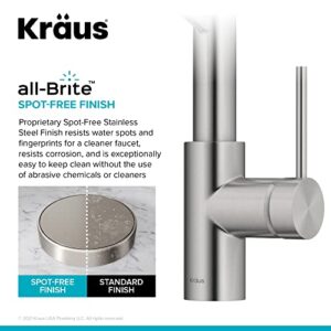 Kraus KPF-2631SFS Oletto Single Handle Commercial Kitchen Faucet, 21.85 inch, Pull Down Stainless Steel