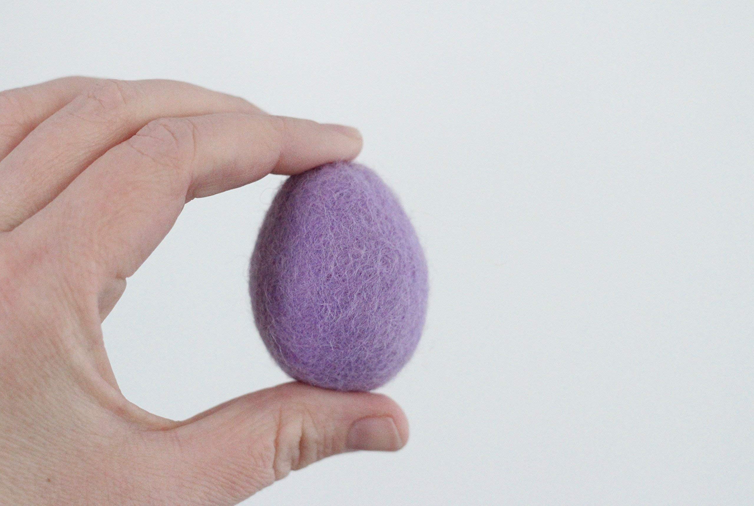 Pastel Easter Felt Eggs- 100% wool felt- choose 6 or 12 count- by Sheep Farm Felt