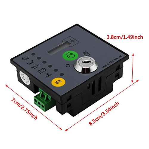 Walfront 702 MS-HC Electronic Manual Start Generator Controller Panel Board with Keys for Generator Control Module