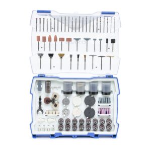 neiko 50493a rotary tool accessories kit, 228 piece rotary tool kit, 1/8” shank accessories, rotary tool attachment kit, rotary tool bits, sanding accessories for tools, rotory tool kit