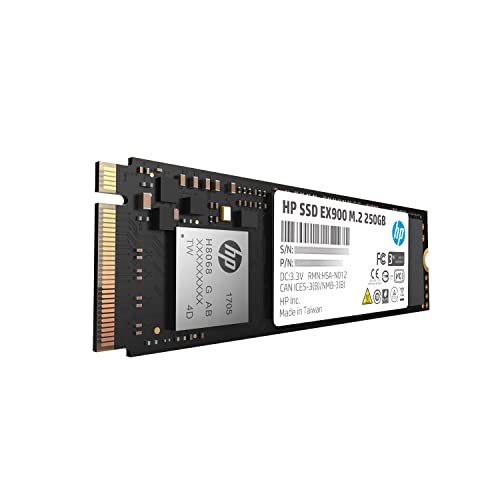 HP EX900 M.2 250GB PCIe 3.0 x4 NVMe 3D TLC NAND Internal Solid State Drive (SSD) 2YY43AA#ABC