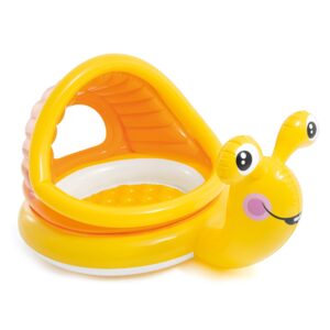 intex - lazy snail shade baby pool, yellow