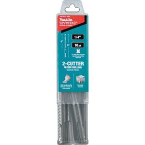 Makita B-60894 1/4" x 6" SDS-Plus Bit, 2-Cutter, 10/Pk