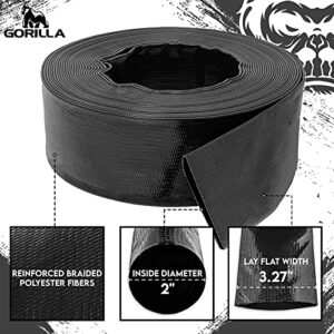 GORILLA Swimming Pool Backwash Hose with Clamp - Extra Heavy Duty - Weather and Chemical Resistant (25 FT)