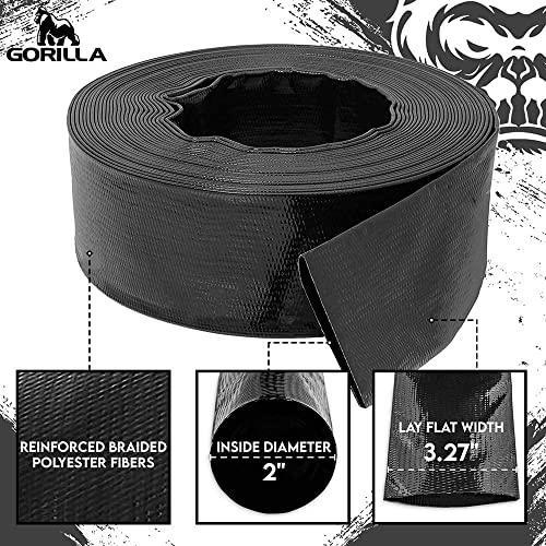 GORILLA Swimming Pool Backwash Hose with Clamp - Extra Heavy Duty - Weather and Chemical Resistant (25 FT)