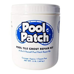 pool patch white pool tile grout repair kit, 1.5-pound, white