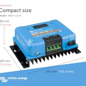 Victron Energy SmartSolar MPPT Tr 150V 60 amp 12/24/36/48-Volt Solar Charge Controller (Bluetooth)