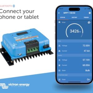 Victron Energy SmartSolar MPPT Tr 150V 60 amp 12/24/36/48-Volt Solar Charge Controller (Bluetooth)