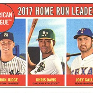 2018 Topps Heritage #5 Aaron Judge/Joey Gallo/Khris Davis New York Yankees/Texas Rangers/Oakland Athletics Baseball Card