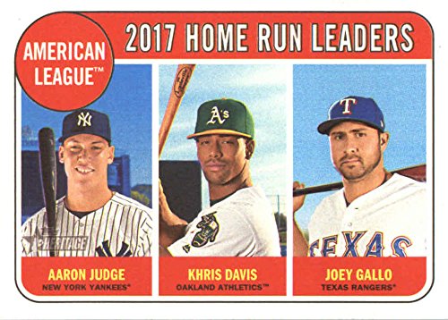 2018 Topps Heritage #5 Aaron Judge/Joey Gallo/Khris Davis New York Yankees/Texas Rangers/Oakland Athletics Baseball Card