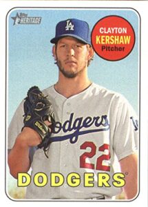 2018 topps heritage #216 clayton kershaw los angeles dodgers baseball card