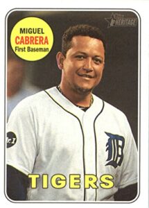 2018 topps heritage #40 miguel cabrera detroit tigers baseball card