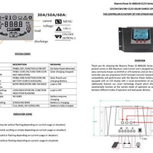 Bioenno Power 12V/24V/36V/48, 30A Universal Solar Charge Controller for LFP LiFePO4 Lithium Iron Phosphate Batteries (SC-4830JUD)