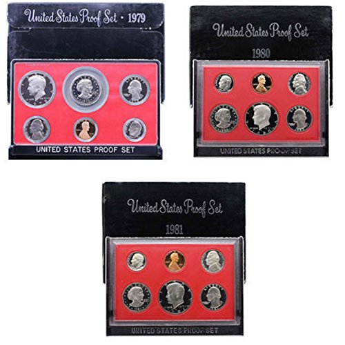 1979 S -1981 US Mint Set Clad Proof Set Run 18 Coins