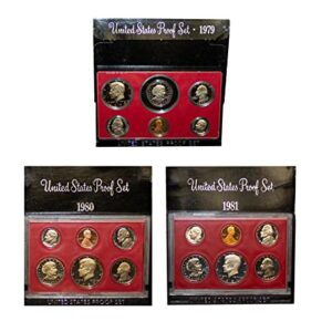 1979 S -1981 US Mint Set Clad Proof Set Run 18 Coins