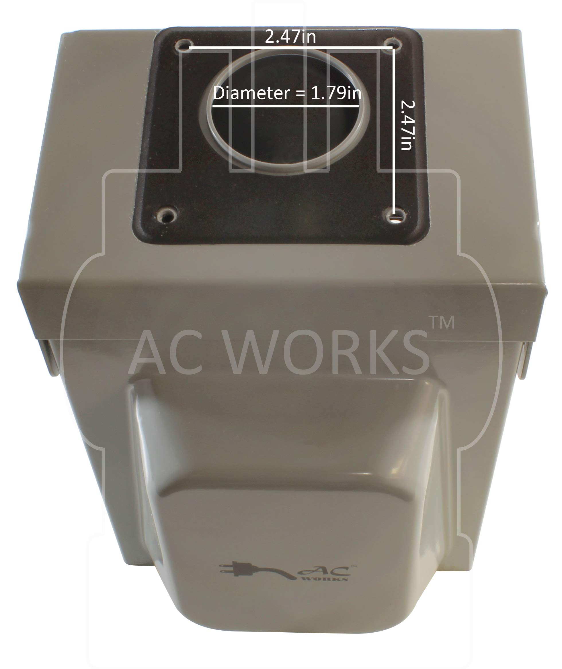 AC WORKS Super Durable Industrial Grade Locking Power Input Inlet (L14-30 Metal Box)