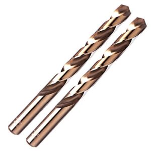 2pcs 21/64" hss jobber length cobalt twist drill bits