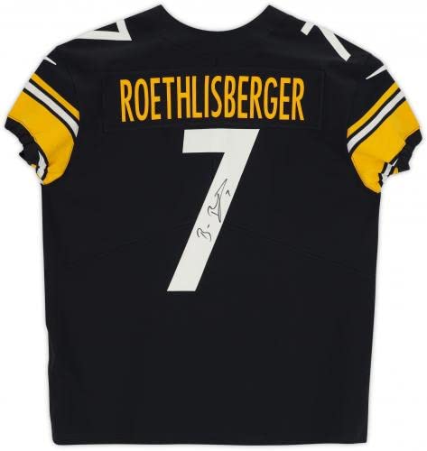 Ben Roethlisberger Pittsburgh Steelers Autographed Nike Black Elite Jersey - Autographed NFL Jerseys