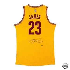 lebron james signed cleveland cavaliers authentic adidas alternate jersey - upper deck - autographed nba jerseys