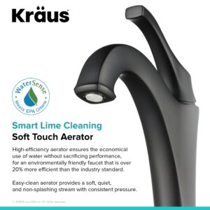 Kraus KVF-1200MB Arlo Bathroom Faucet, Matte Black