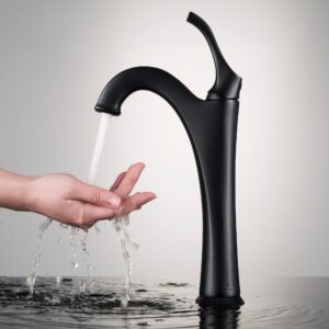 Kraus KVF-1200MB Arlo Bathroom Faucet, Matte Black