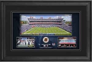 tennessee titans framed 10" x 18" stadium panoramic collage with game-used football - limited edition of 500 - nfl game used football collages