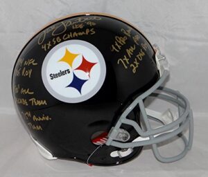 jack lambert signed f/s steelers 63-76 tb proline helmet w/stats- jsa w auth *g - autographed nfl helmets