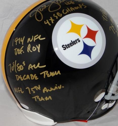 Jack Lambert Signed F/S Steelers 63-76 TB ProLine Helmet W/STATS- JSA W Auth *G - Autographed NFL Helmets