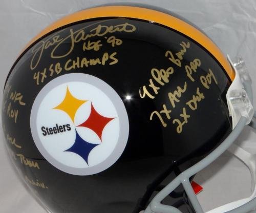 Jack Lambert Signed F/S Steelers 63-76 TB ProLine Helmet W/STATS- JSA W Auth *G - Autographed NFL Helmets