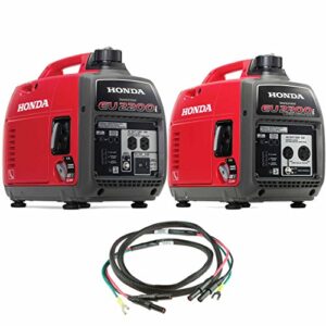 honda eu2200i 2200w 120-volt portable inverter generator with companion and parallel cables