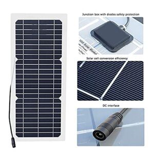 XINPUGUANG 10W 12V Solar Panel Solar Trickle Charger Portable Battery Maintainer with Cigarette Lighter DC Alligator Clip Cable for RV Boat Cabin Tent Car Trucks Trailers