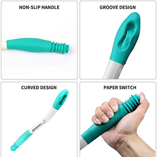 Fanwer Bottom Buddy Toilet Aids for Motion Assistance Long Reach Comfort Wiper Extends Your Reach Over 15" Grips Toilet Paper or Pre-Moistened Wipes