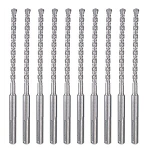 sds plus hammer drill bit set 3/16 in. x 6 in. masonry concrete rock drill-10pcs