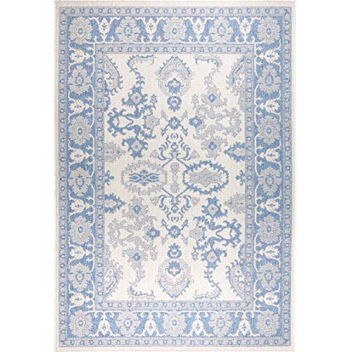 Home Dynamix Nicole Miller Patio Country Ayana Indoor/Outdoor Area Rug, 7'9"x10'2", Traditional Gray/Blue