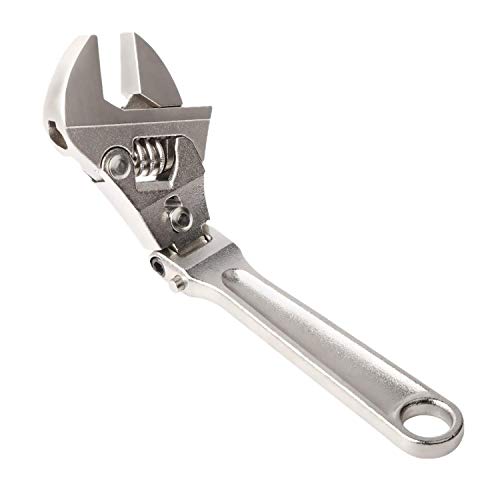 GETUHAND Flexhead Adjustable Wrench 8", Flex Ratcheting Wrench with 180 Degree Rotating Head