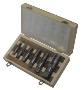 drill america - dwtpt1/8-1set 6 piece npt pipe tap, carbon steel, dwtpt series set, 1/8", 1/4", 3/8", 1/2", 3/4" and 1" in wooden case