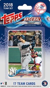 new york yankees 2018 topps factory sealed 17 card limited edition team set with aaron judge future stars all star rookie cup card plus others