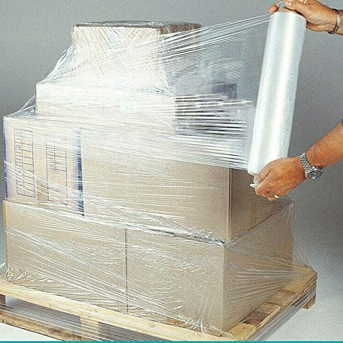 18 Inches X 1000 Feet Tough Pallet Shrink Wrap, 80 Gauge Industrial Strength Plastic Film, Commercial Grade Strength Film, Moving & Stretch Packing Wrap, for Furniture, Boxes, Pallets (8-Pack)