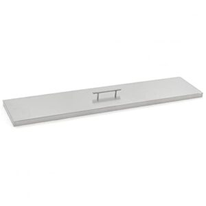 bbqguys signature 39-inch stainless steel burner lid - fits 36-inch linear fire pit pan