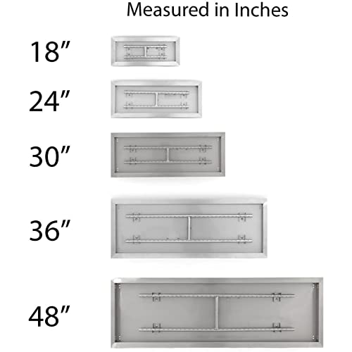 BBQGuys Signature 18-Inch Rectangular Drop-in Pan with 13-Inch Natural Gas H-Burner