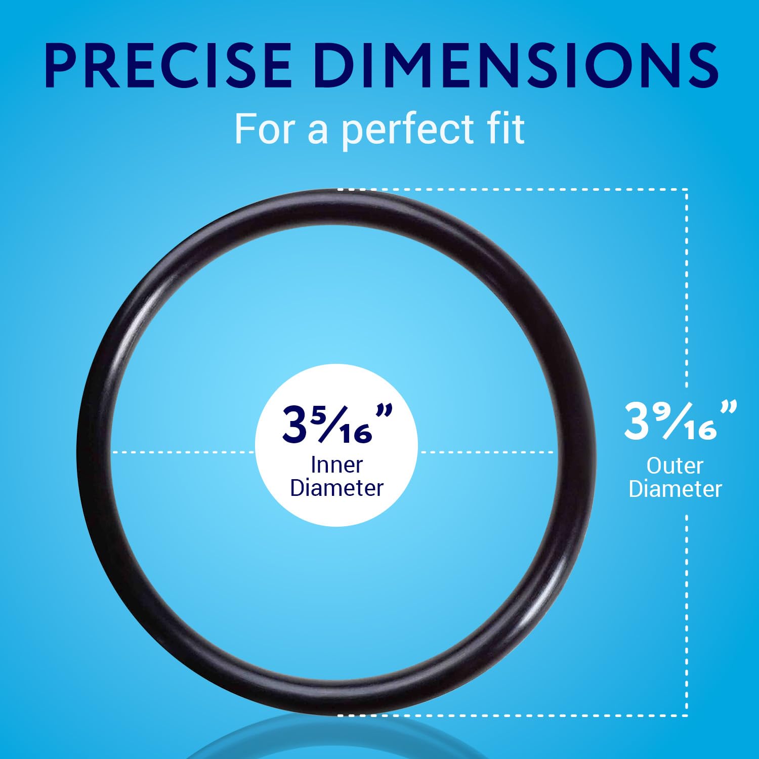 Impresa O-Rings Water Filter Replacement Gaskets - 6 Pack - Tight Seal and Stops Leaks - Quick and Easy to Install - Compatible with Whole Home Water Filtration System (2.5 in)