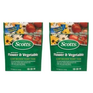 scotts all purpose flower and vegetable continuous release plant food 3 pounds per bag (2 pack)