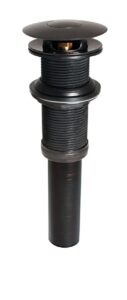 keeney k820-76brz universal push button bathroom sink drain without overflow - oil rubbed bronze