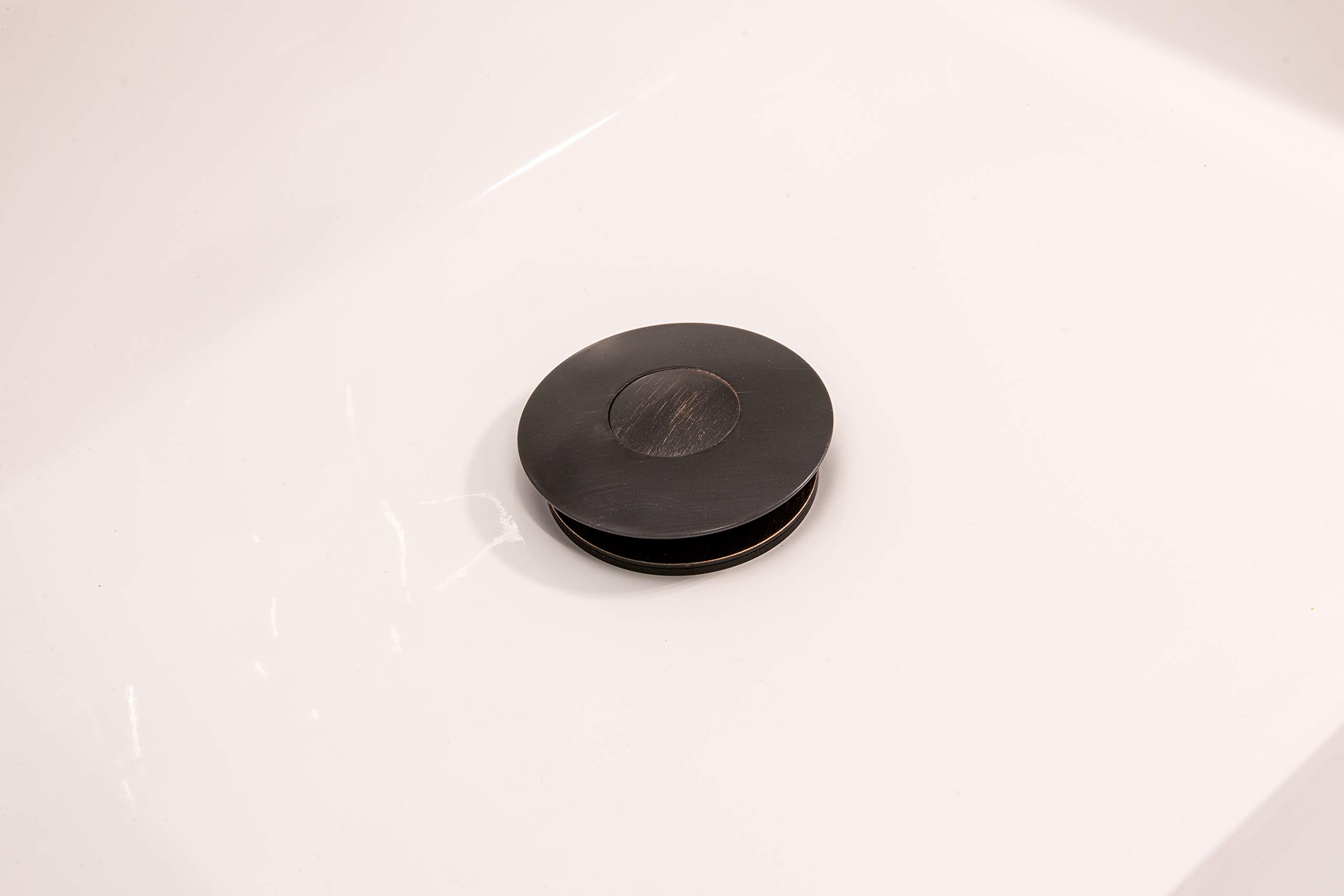 Keeney K820-76BRZ Universal Push Button Bathroom Sink Drain Without Overflow - Oil Rubbed Bronze